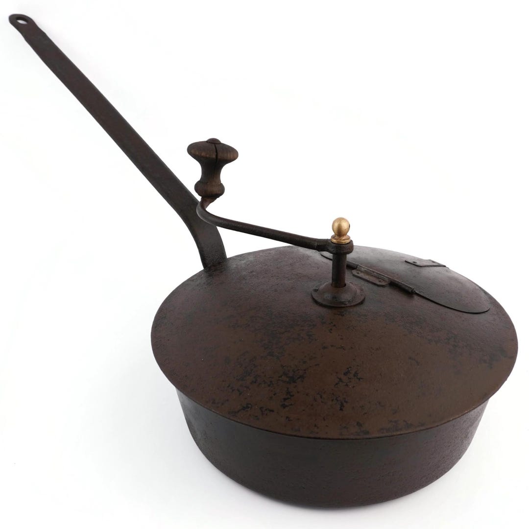 Antique French Coffee Roasting Pan, With Long Handle, 19th Century ...
