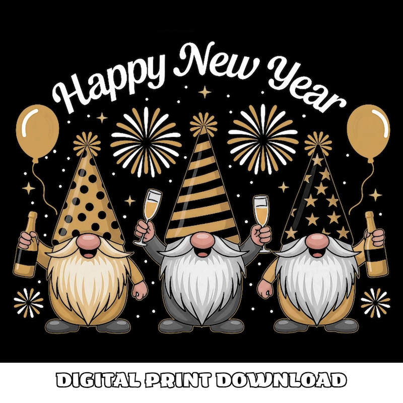 Happy New Year 2026 Gnome - Etsy