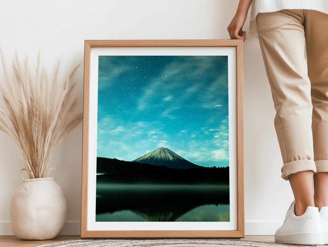 Mt. Fuji Starry Night Art Print: Japanese Landscape Photography - Etsy