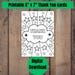Printable Thank You Cards: Kids Coloring Pages (digital Download) - Etsy
