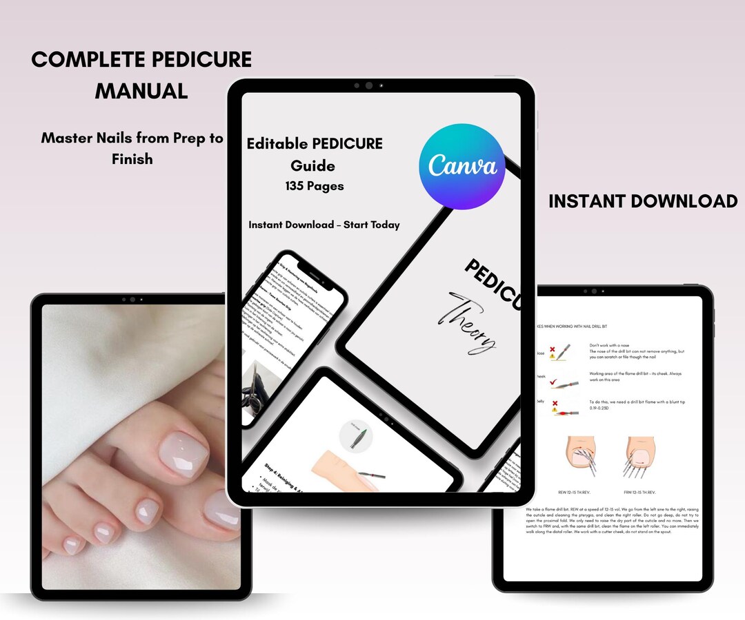Editable Pedicure Theory Guide for Professionals (canva Template) - Etsy
