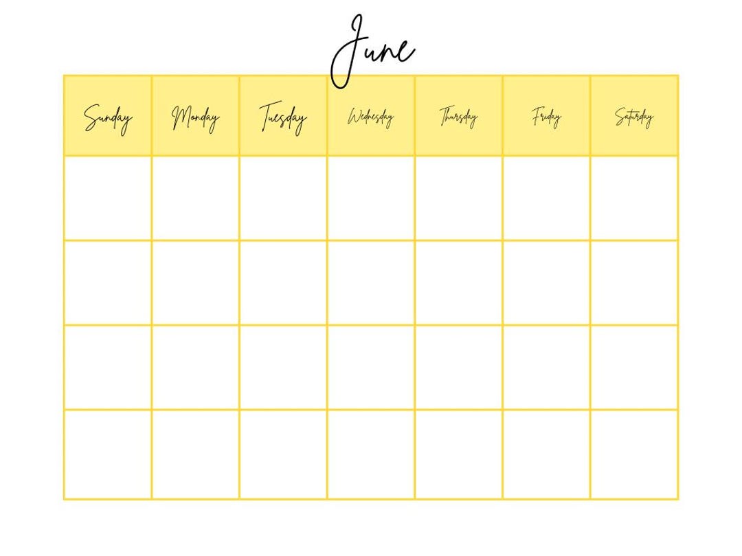 2025 Blank Calendar Jan to May - Etsy