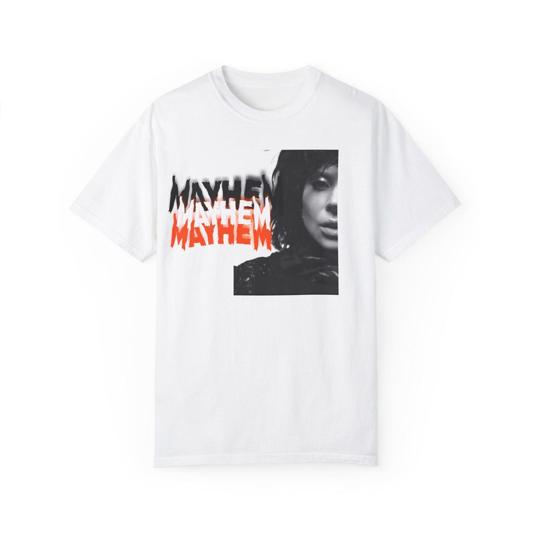 MAYHEM Fan Shirt, Lady Ga Ga , Edgy Unisex Heavy Cotton Tee - Mayhem ...