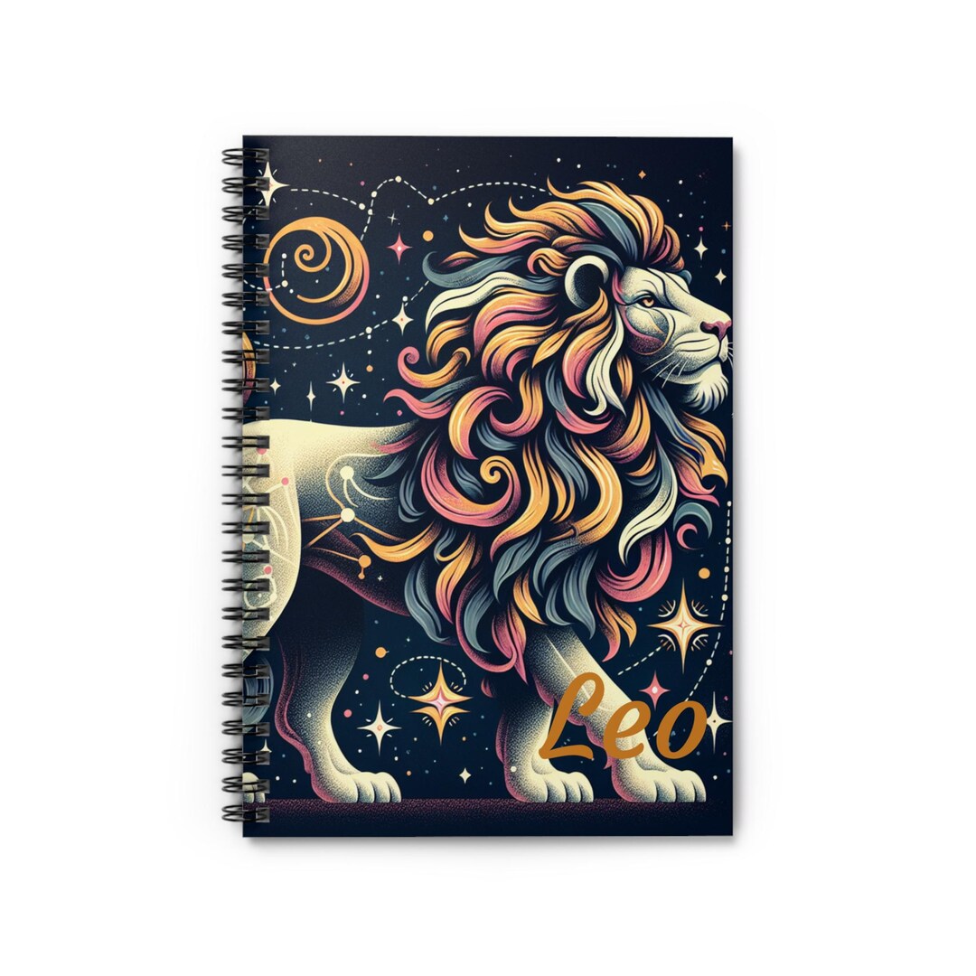 Leo Astrology Spiral Notebook - Perfect for Journaling, Note-taking ...
