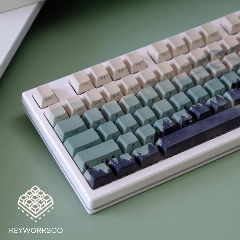 Astral Wood Keycaps: 135-key Cherry Profile PBT Side-print Shine ...