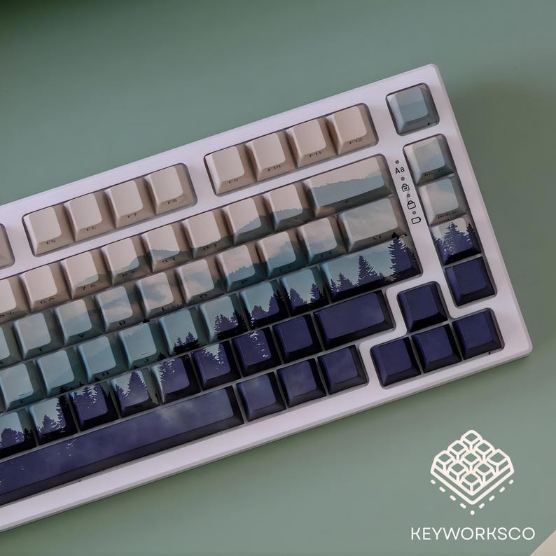 Astral Wood Keycaps: 135-key Cherry Profile PBT Side-print Shine ...