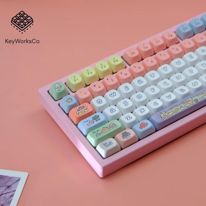 Juego de teclas PBT Happy Smiley: perfil XOA personalizado para teclado ...