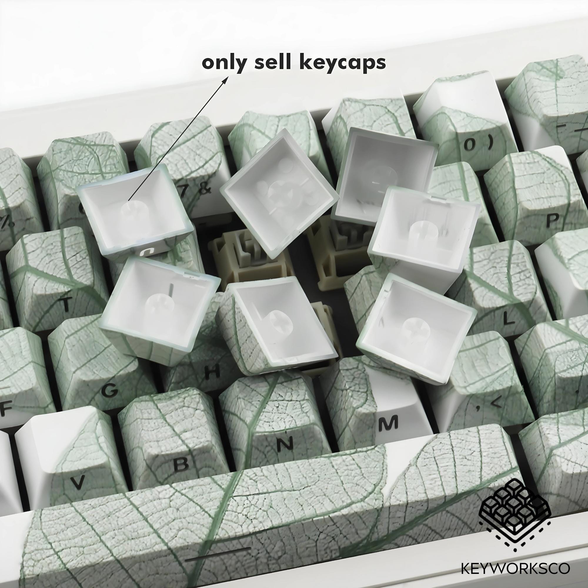 Light Green Leaf Keycap Set: PBT Cherry Profile, 136 Keys - Etsy