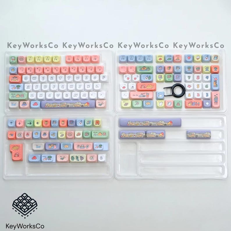 Juego de teclas PBT Happy Smiley: perfil XOA personalizado para teclado ...