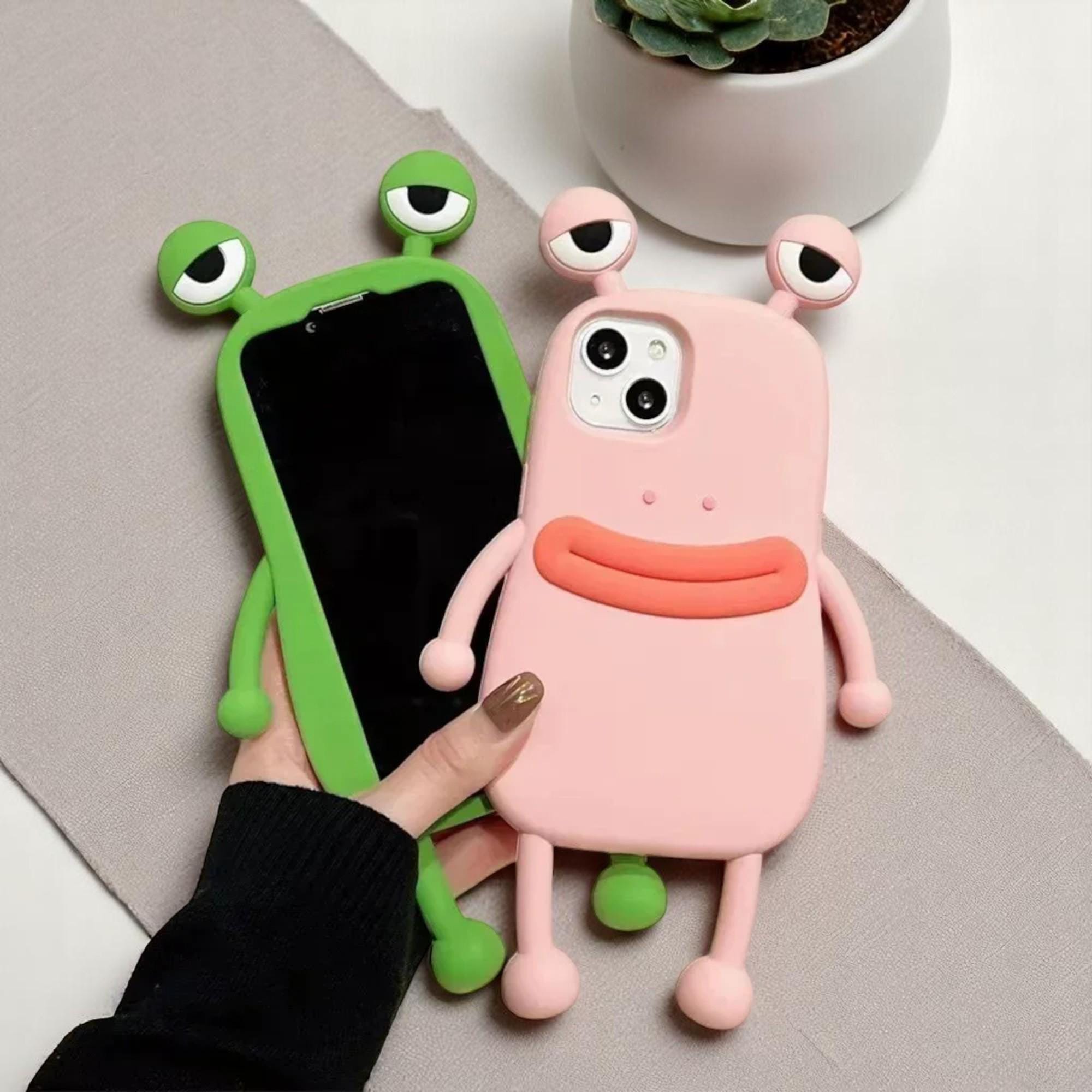 Super Cute 3D Long Legs Sausage Mouth Frog Silicon Case for iPhone ...