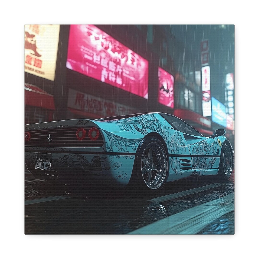 Ferrari F50 With Black on White Wrap - Stunning Matte Finish for ...