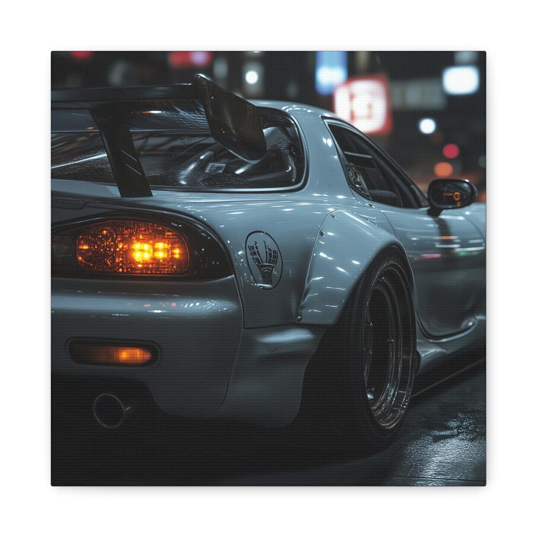 Mazda RX7 Driving Through Tokyo - Modern Decor for Car Enthusiasts - Etsy