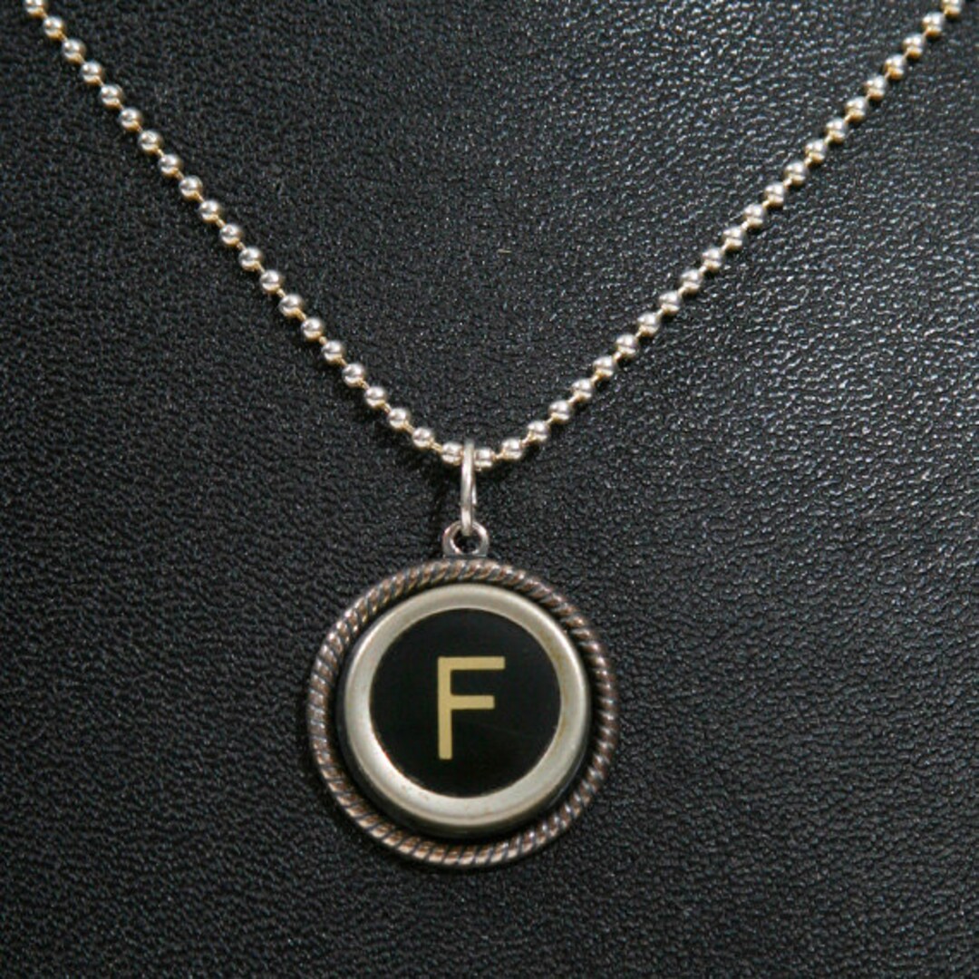 The Letter F Vintage Typewriter Key Pendant - Etsy