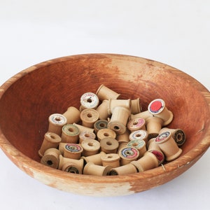 Vintage Wooden Thread Spools Set of 10 - Etsy