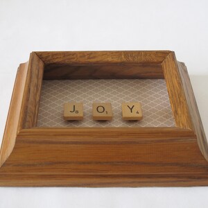 Shadow Box JOY Scrabble Tiles With Stand Arts and Crafts - Etsy