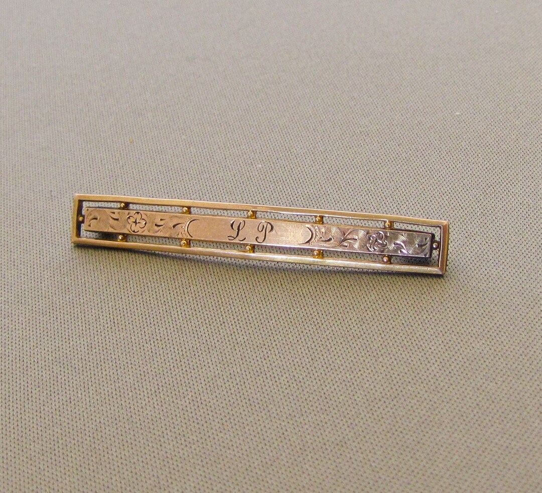 Vintage Walter E. Hayward Gold Tone Bar Pin Brooch - Etsy
