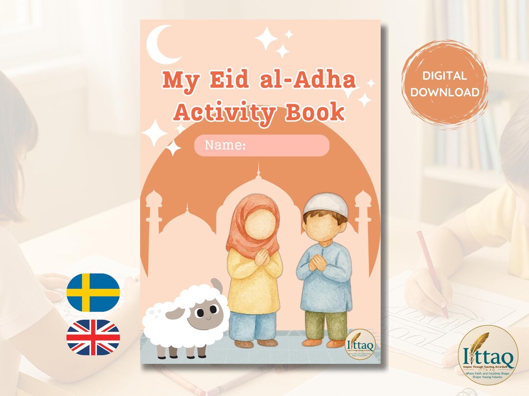 Eid Al-adha Activity Book for Kids | Printable PDF A4 | English ...