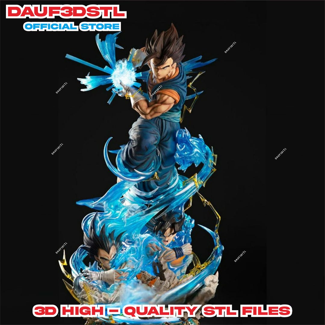 Vegito Dragon Ball Z STL Model for Resin Printer Figure 3D Printing ...