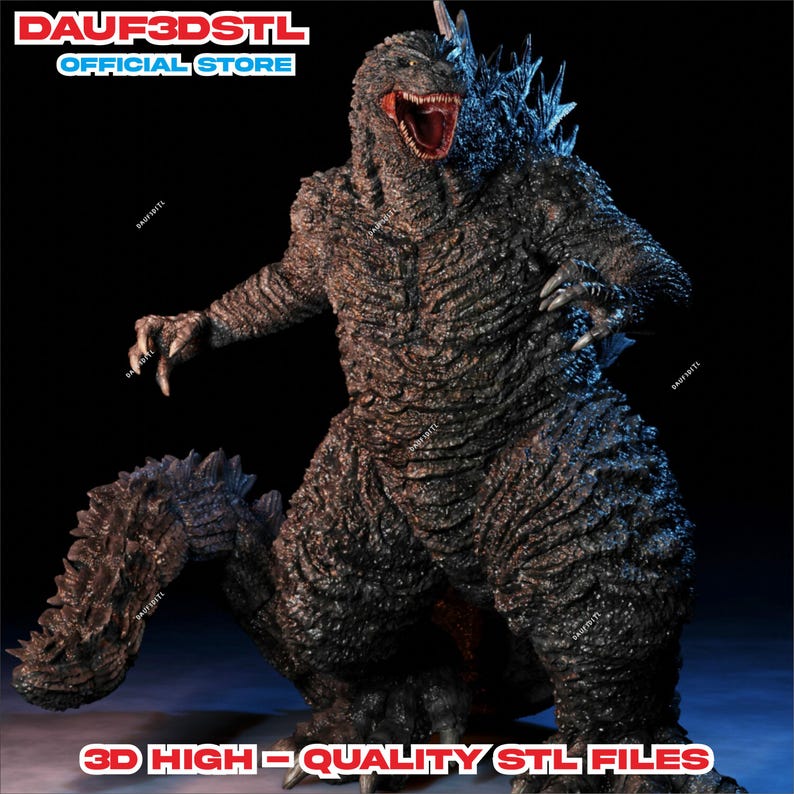 King of the Monsters Godzilla STL Model for Resin Printer Figure 3D ...