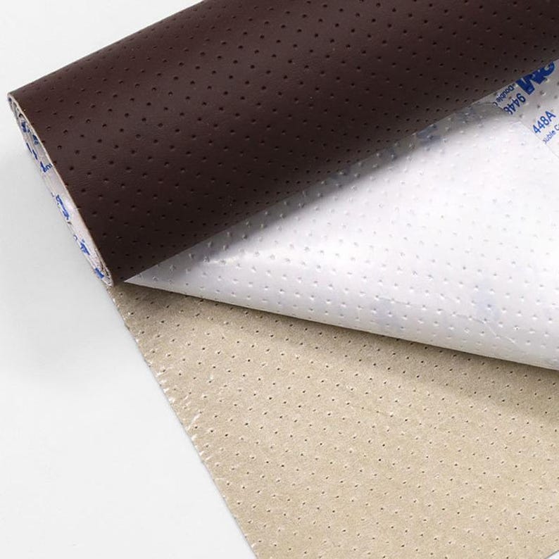 Self-adhesive Perforated Vegan Leather Fabric: Upholstery Repair Patch ...