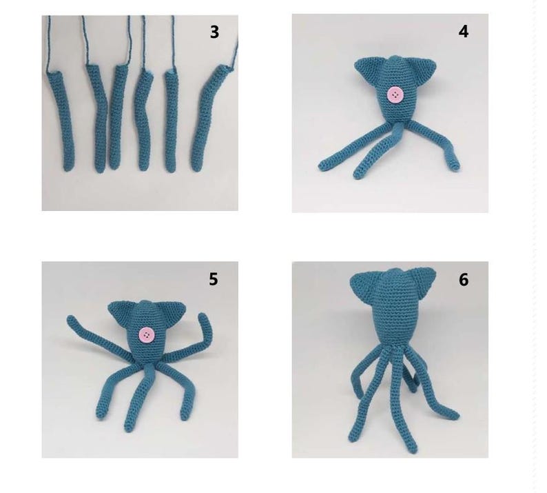 PATTERN Coraline Cat Squid Octopus Plush Amigurumi Instant Download - Etsy