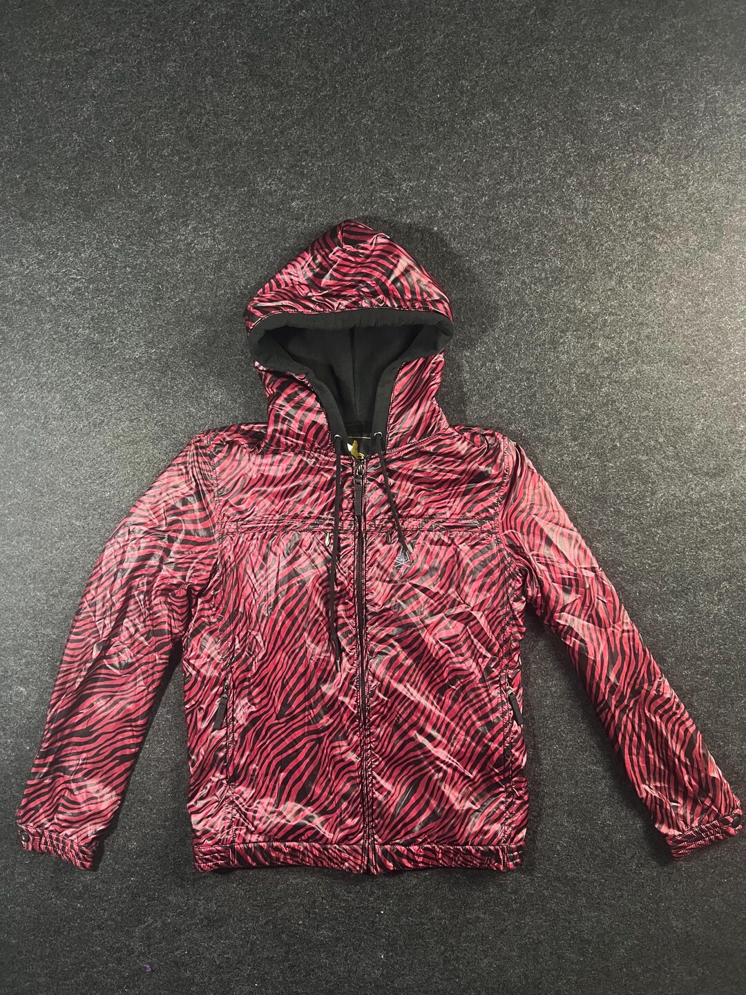 Striped Leopard Print Pink Nylon Jacket Vintage Rare - Etsy