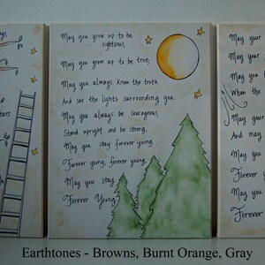 Bob Dylan's Forever Young Illustrated Canvas Painting Set Three Panels ...