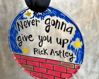 Rickroll Rick Roll QR Code Ceramic Ornament, 1-pack / Double-sided ...