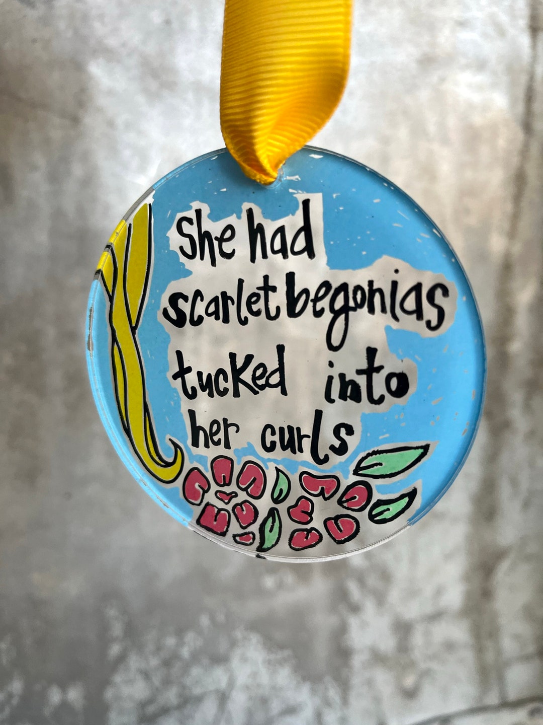 Scarlet Begonias | Grateful Dead Ornament | 3" Ornament | Song Lyric ...