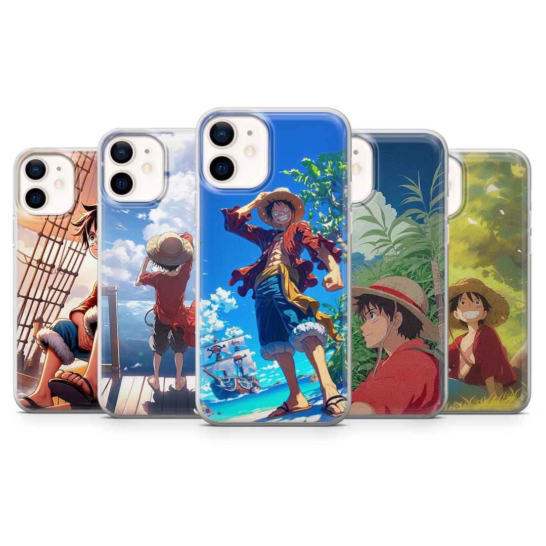 One Piece Phone Case Luffy Straw Hat Cover for iPhone 16E, Pro, 15, 14 ...