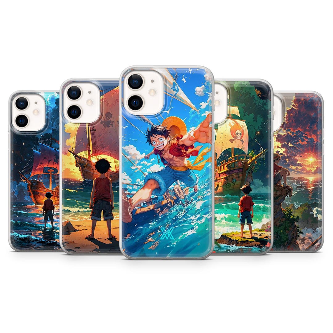 One Piece Phone Case Luffy Pirate Cover for iPhone 16E, Pro, 15, 14, 13 ...