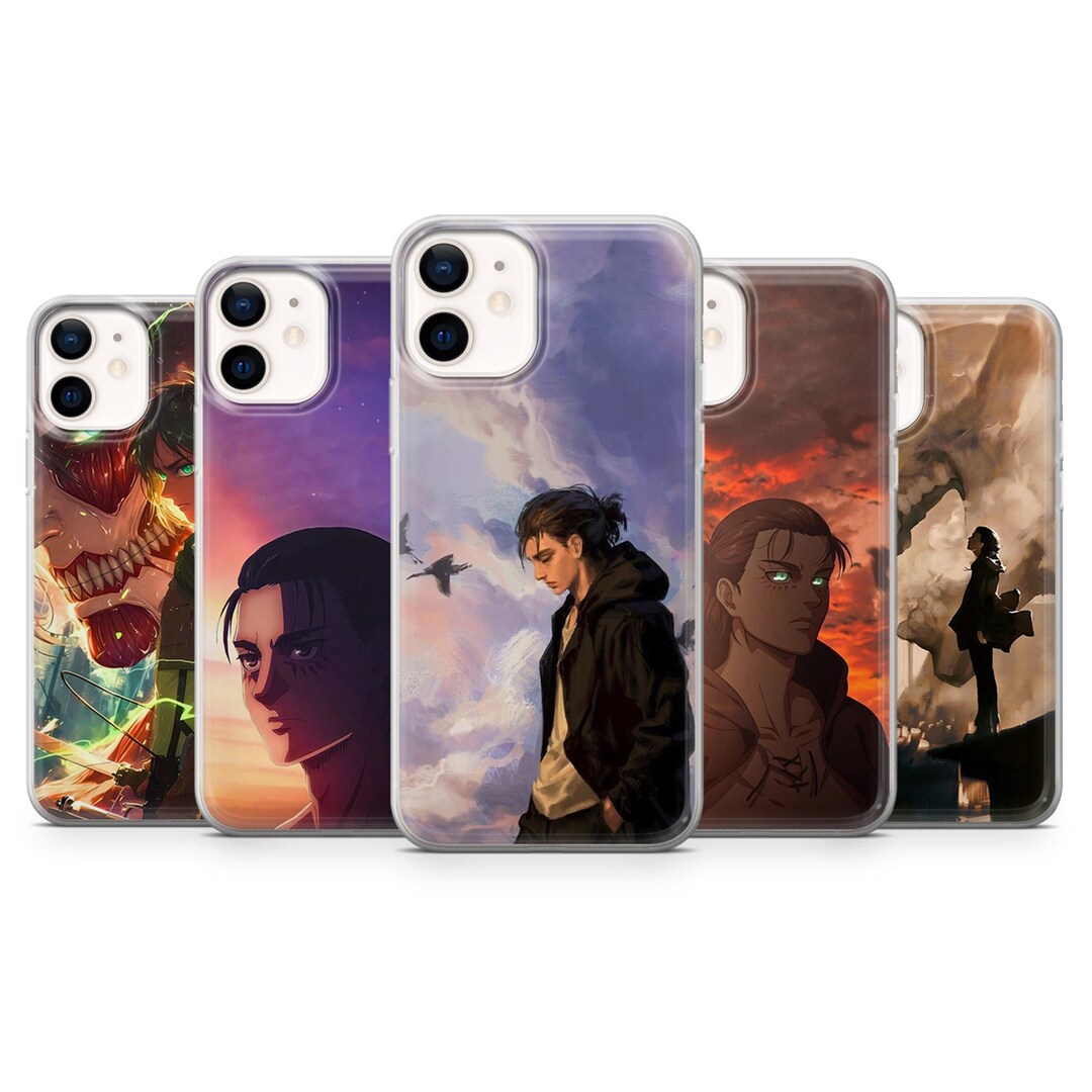 Attack on Titan Phone Case Eren AOT Cover for iPhone 16E, Pro, 15, 14 ...