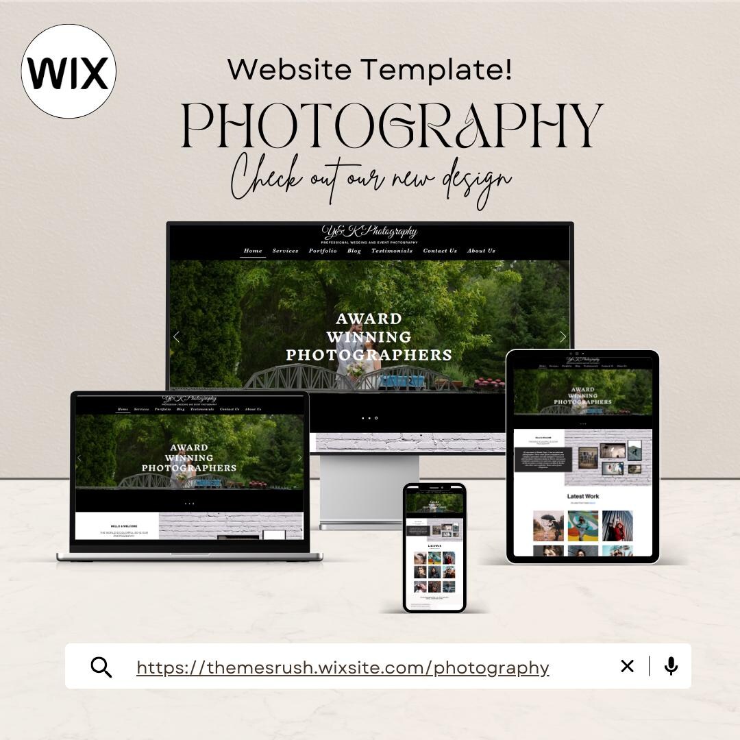 Modern Photography WIX Website Template: Professional Design - Etsy