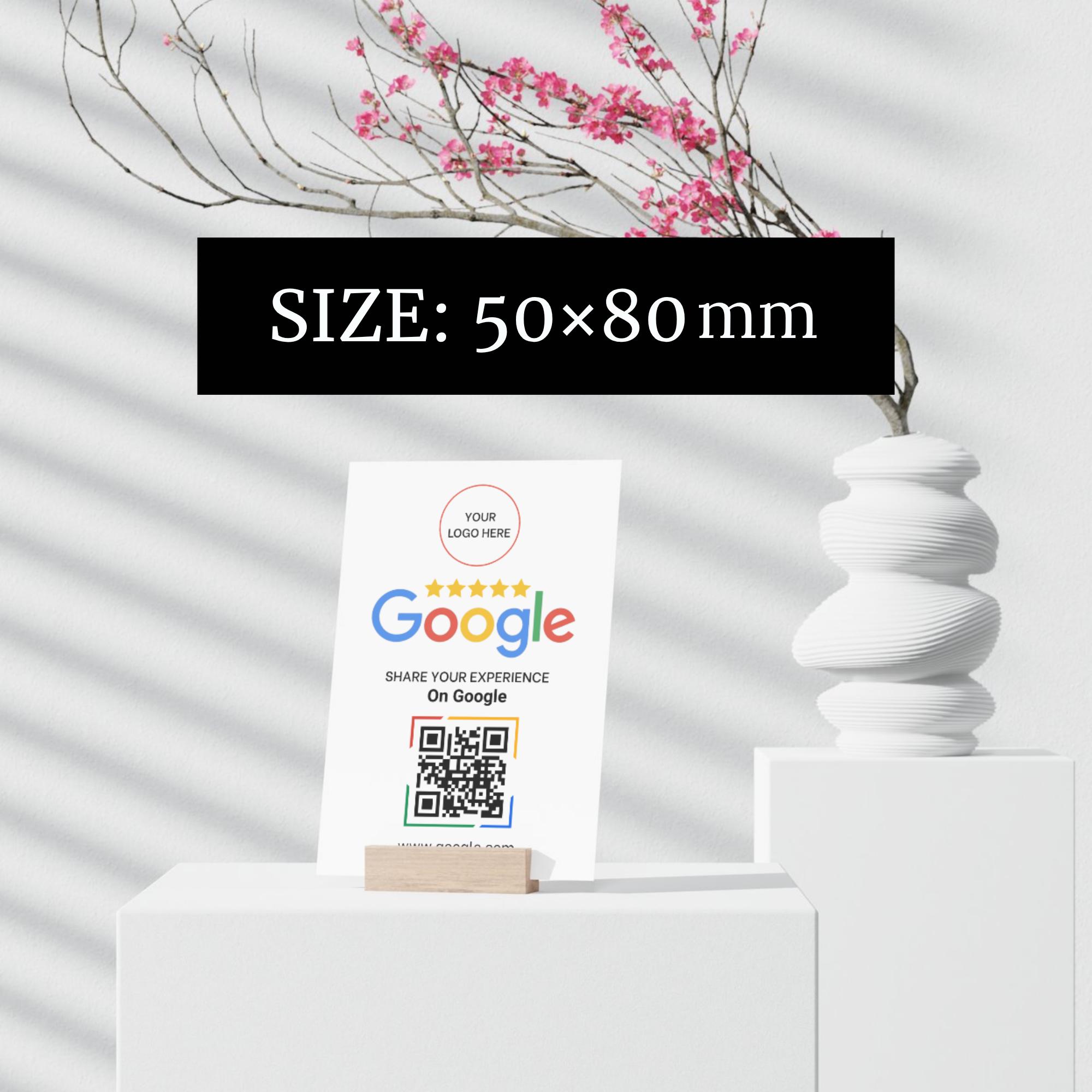 Google Review Card – Editable QR Code Feedback & Rating Sign (canva ...