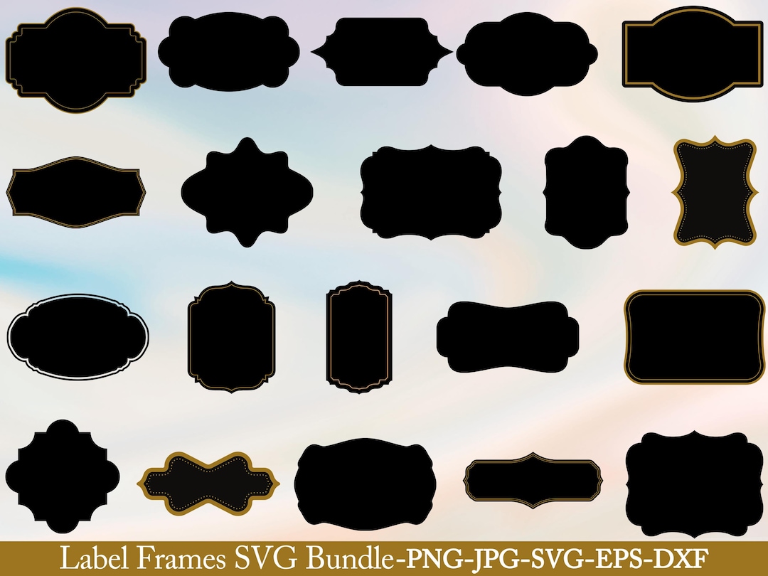 FRAMES SVG Label Frame CRICUT Vintage Label Clipart Wedding Card Svg ...