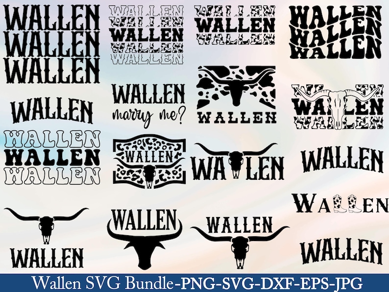 Wallen SVG Bundle | Country Music SVG | Wallen Quotes PNG Svg | Cricut ...