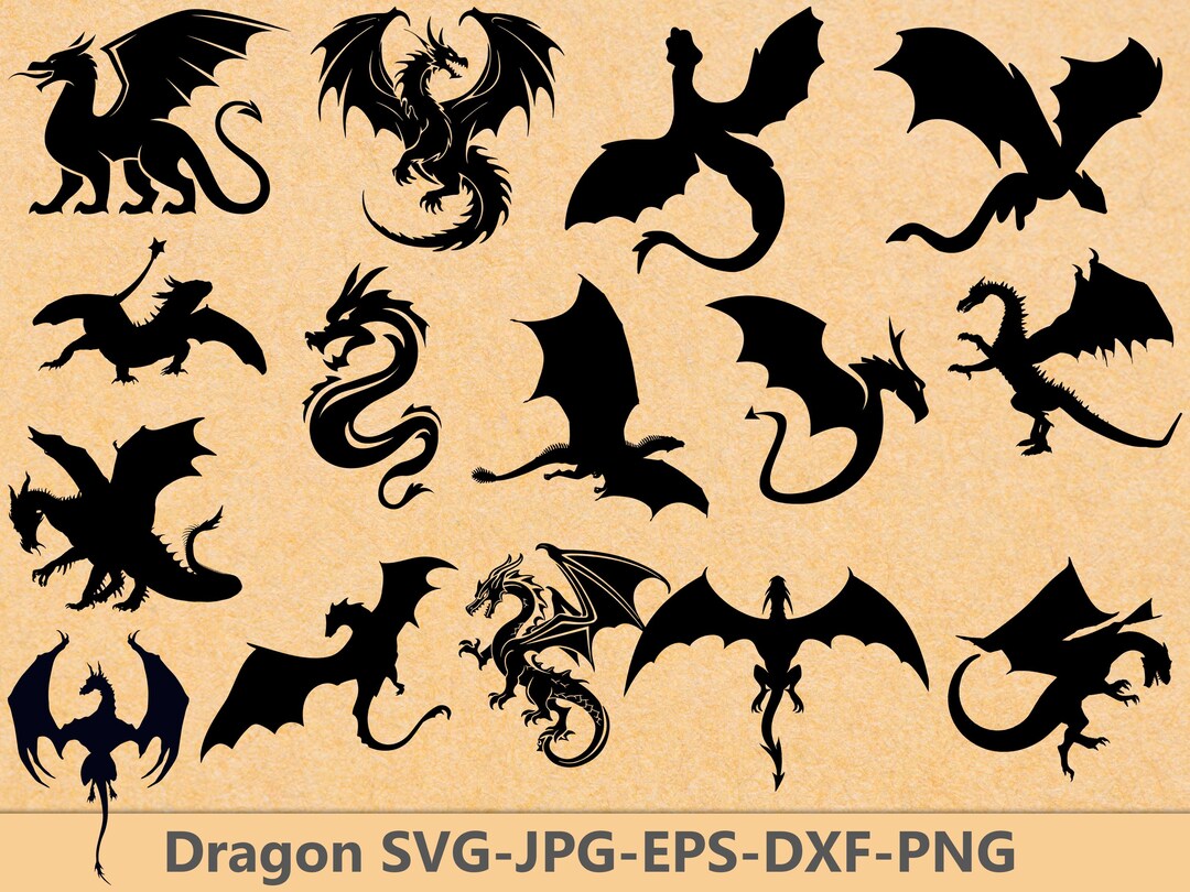 Dragon SVG Bundle, Dragons SVG, Medieval Svg, Fire Dragon Svg ...