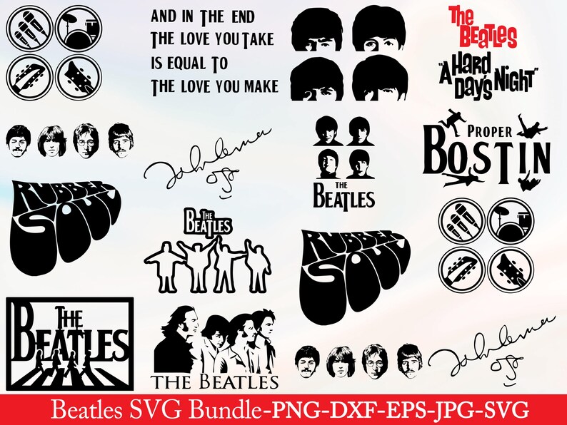 Beatles Svg,the Beatles Svg Bundle, the Beatles Png / Clipart, the ...