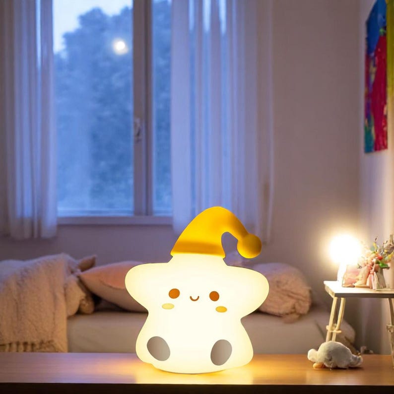 Small Bedside Lamp, Adorable Night Light, Night Light Silicone, Cute ...