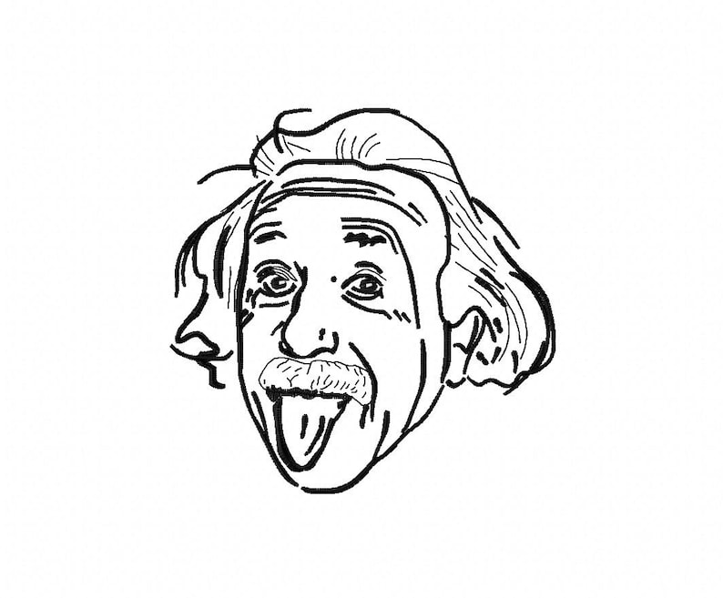 Albert Einstein Machine Embroidery Design / Albert Einstein Embroidery ...
