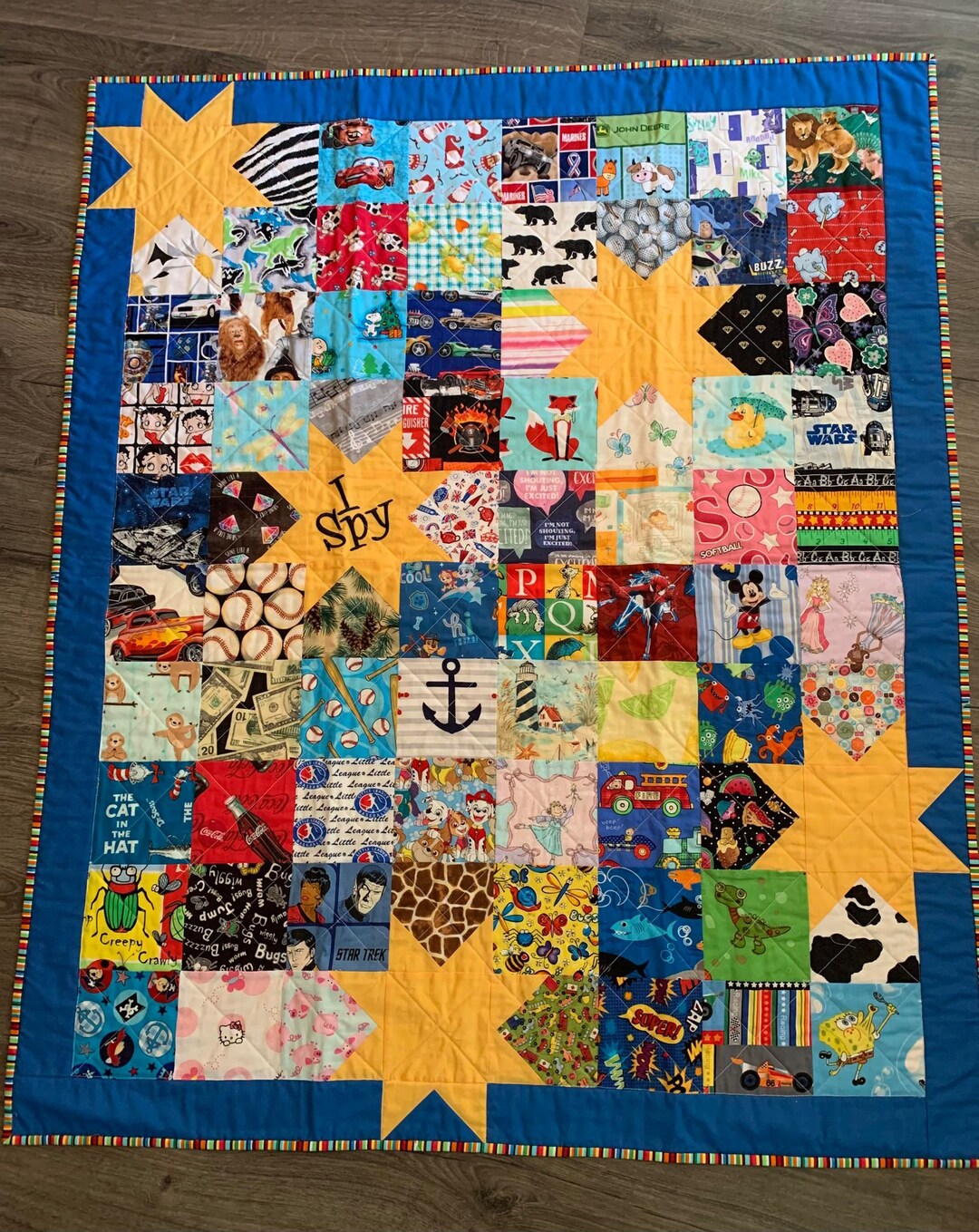 I SPY Star Quilt 41 X 50" - Etsy