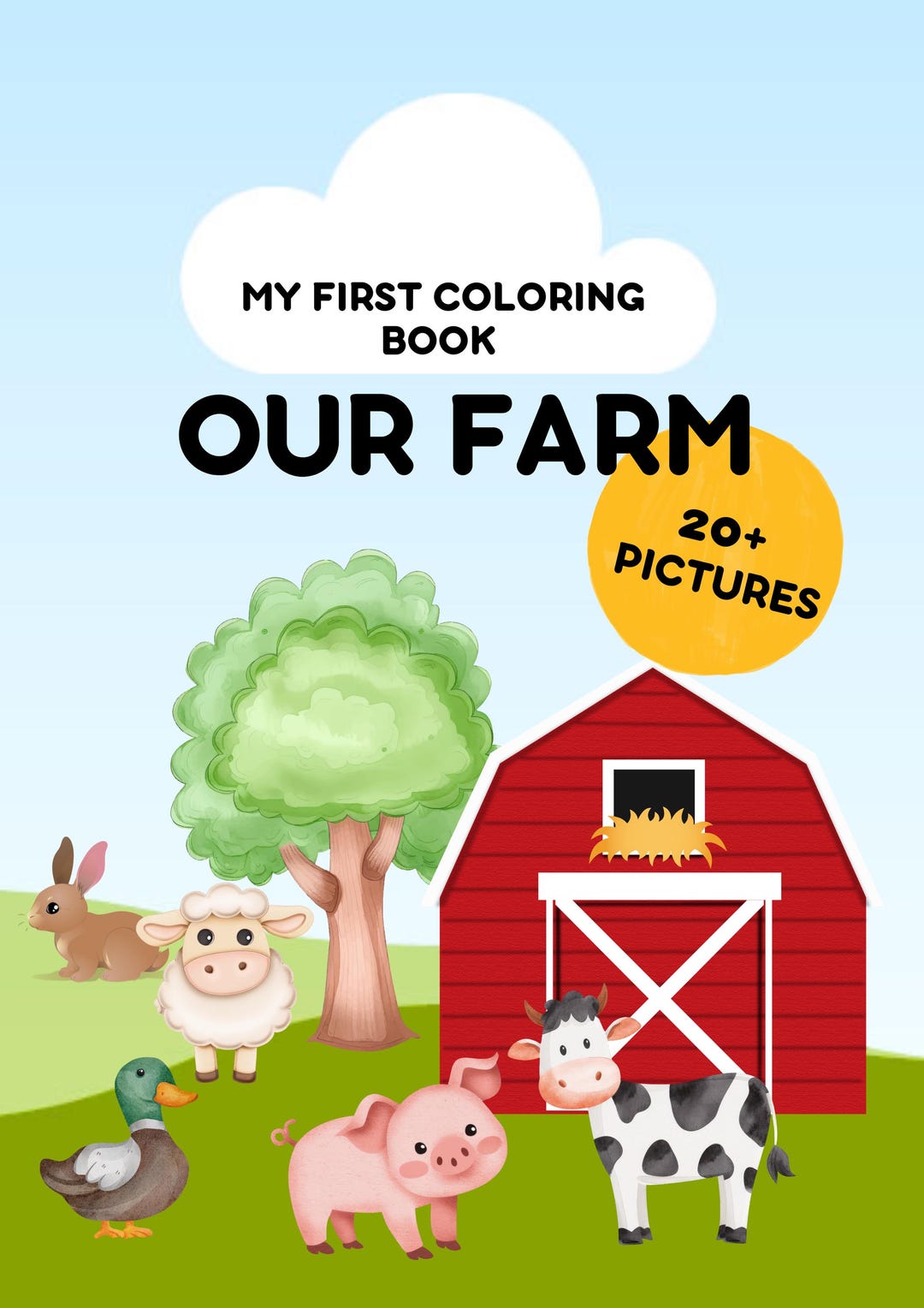 20+ Coloring Page With Farm Animals | Coloring for Kids | Farm Coloring ...