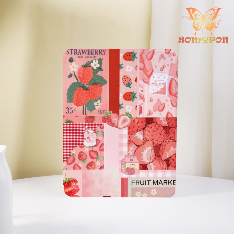 Strawberry iPad Case for Ipada16-11" 2025, iPad Air6 7-13'' 11 ...