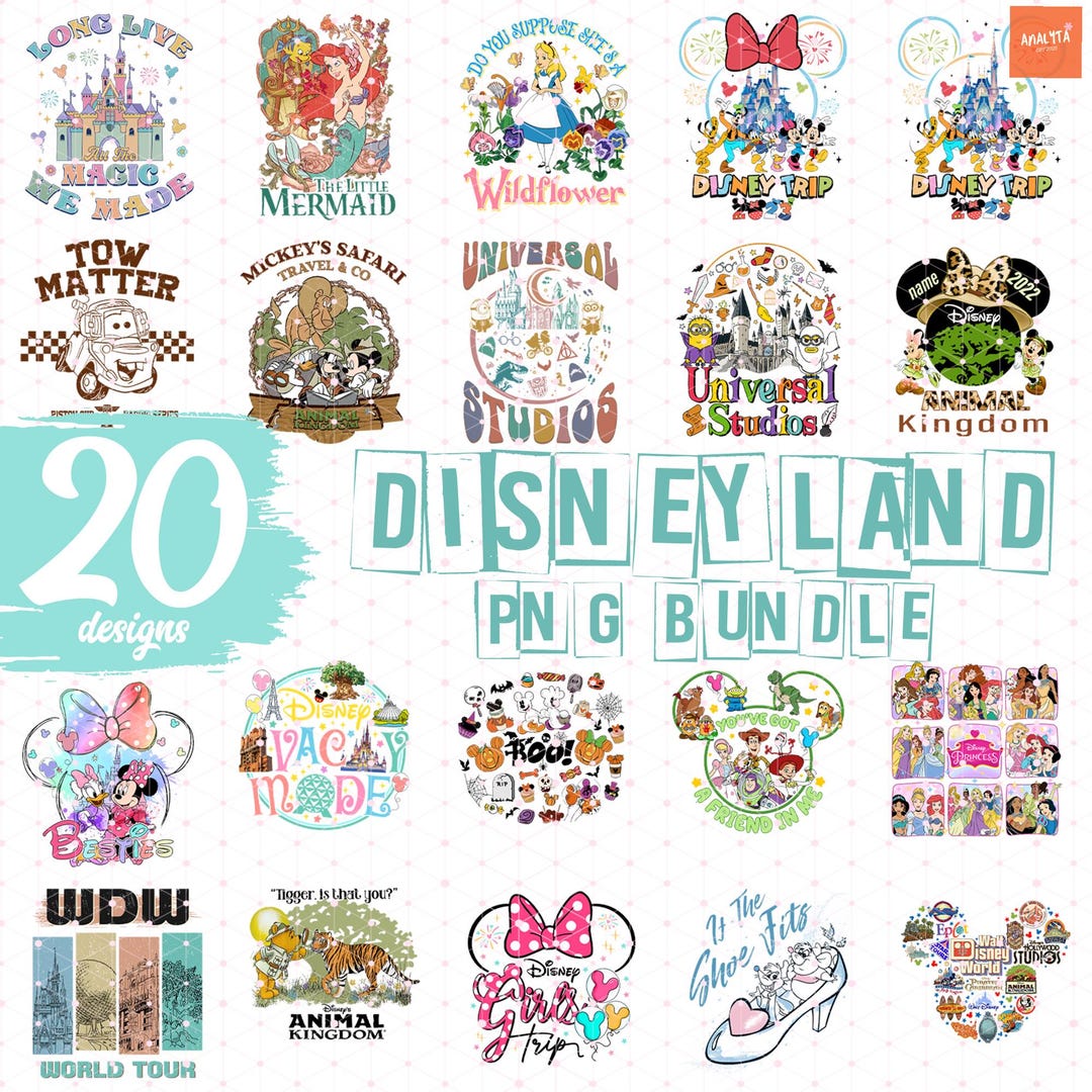 20 Design Disneyland Digital Bundle | Mickey and Friends | Magic ...