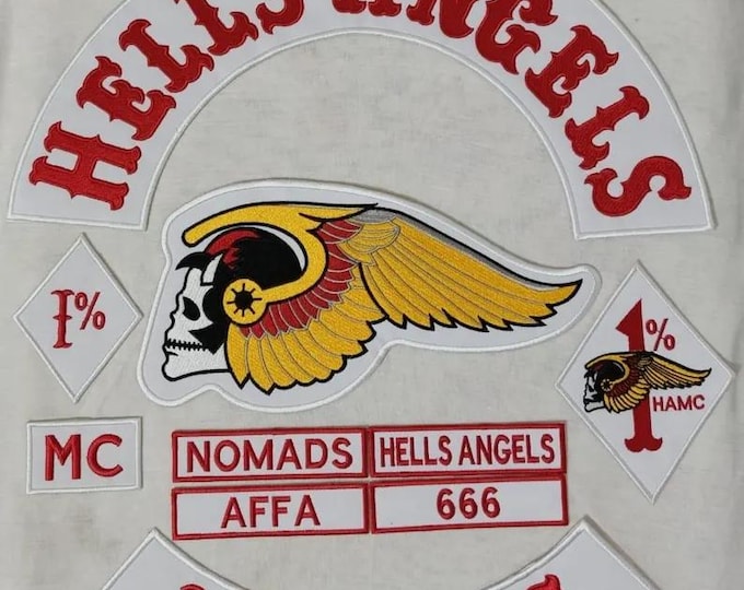 Hells Angels Nomads MC Embroidered Patch Set - Etsy