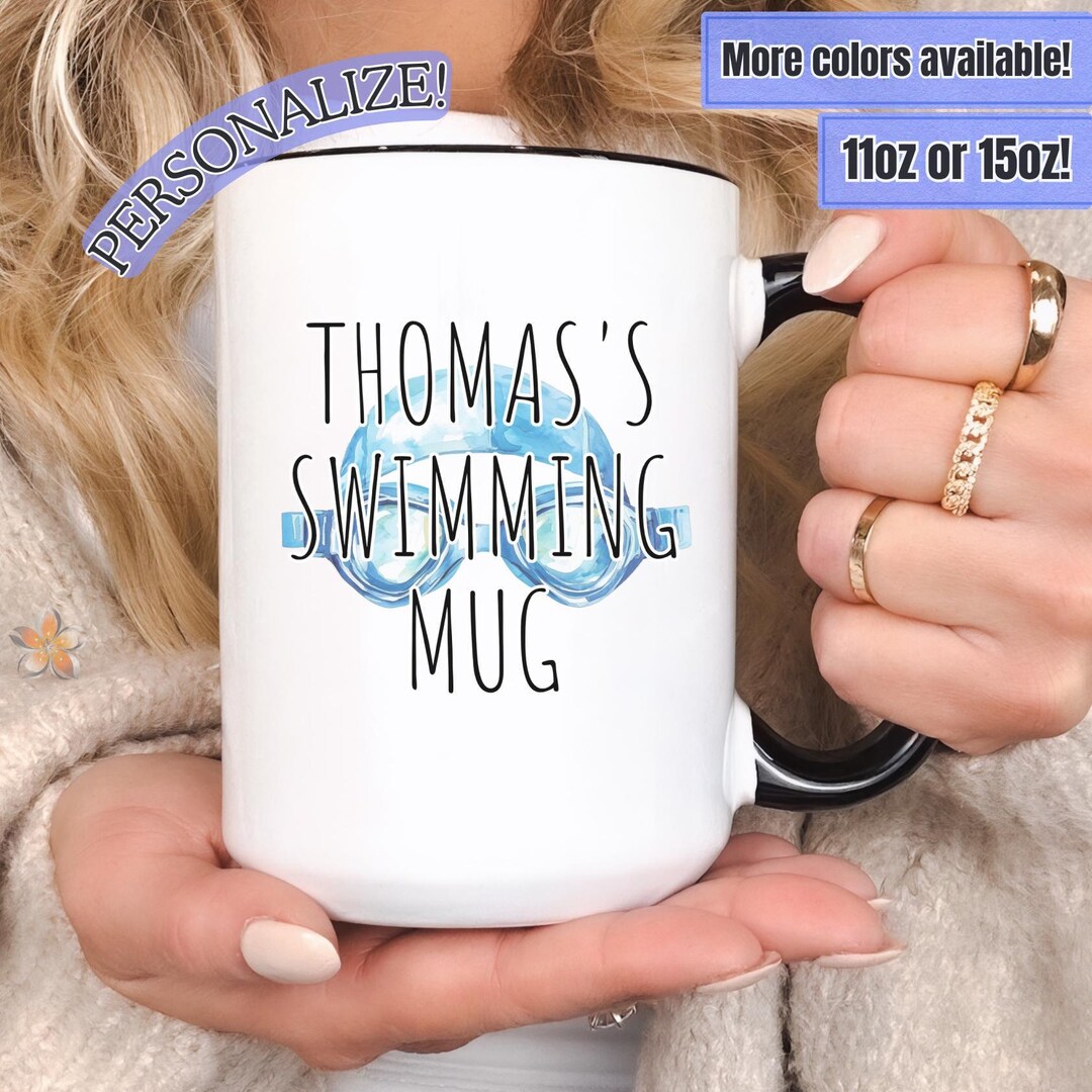 Custom Swimming Mug, Personalized Swim Gift, Swimmer Mug for Kids ...