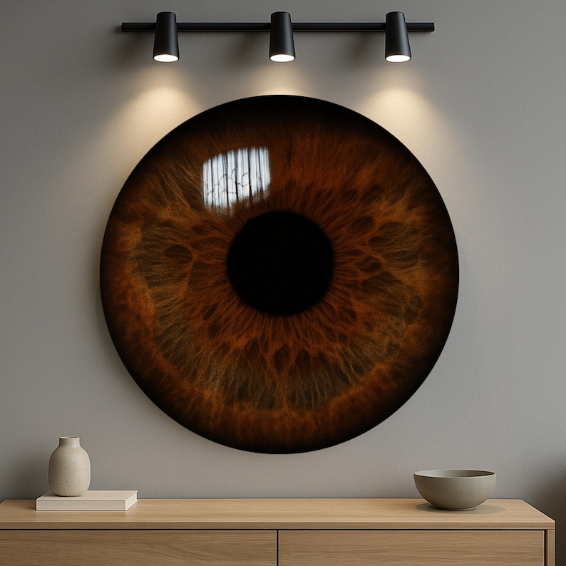 Custom Eye Iris Tempered Glass Wall Art: Personalized Macro Photo Print ...