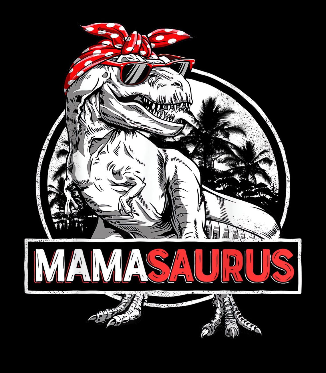 Mamasaurus T Rex Dinosaur Funny Mama Saurus Mother's Family Png ...