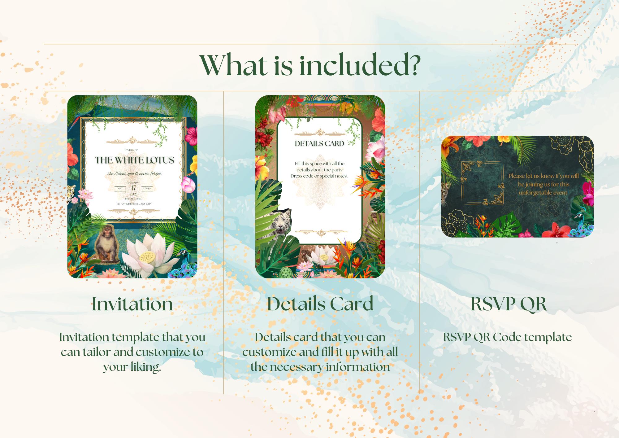 The White Lotus Inspired Party Invitation | Exotic and Chic |themed ...