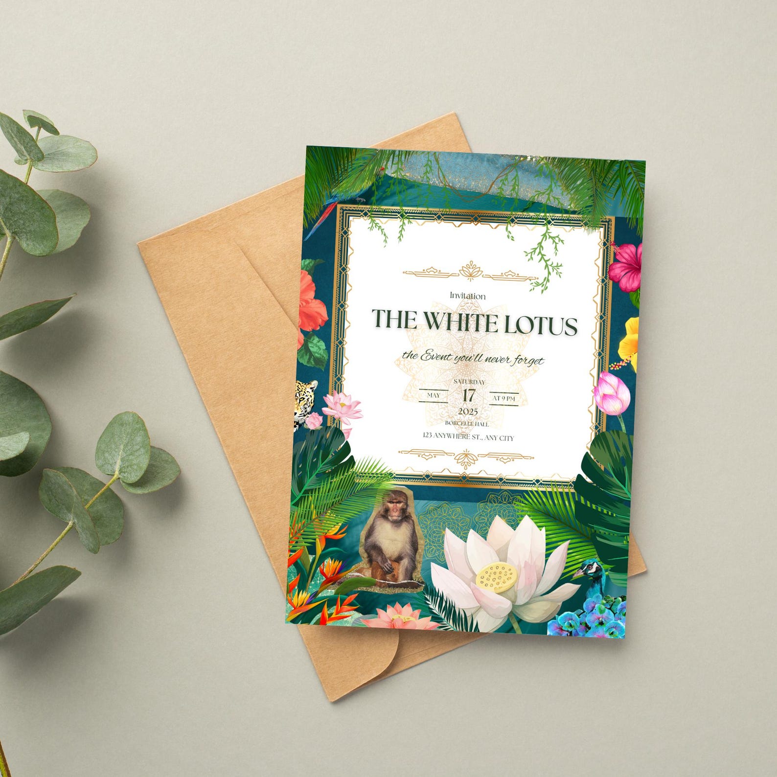 The White Lotus Inspired Party Invitation | Exotic and Chic |themed ...